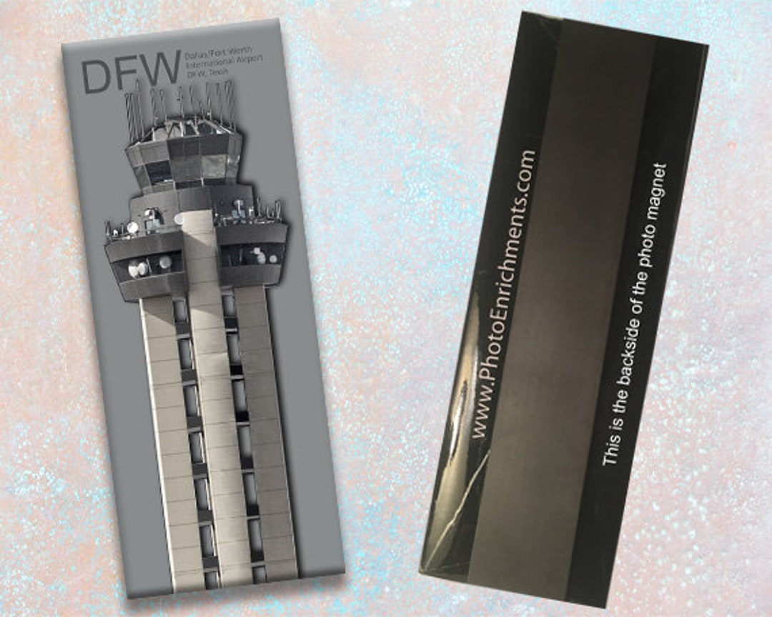 DFW International Airport Tower Handmade 2" X 5" Fridge Magnet (PMA9023 ...
