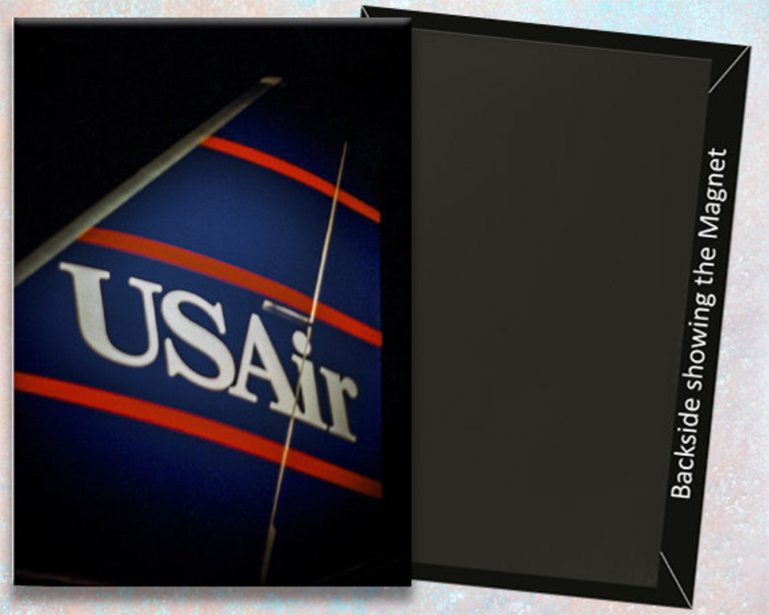 Usair Boeing 737 Tail Logo Handmade 3.25" X 2.25" Fridge Magnet ...