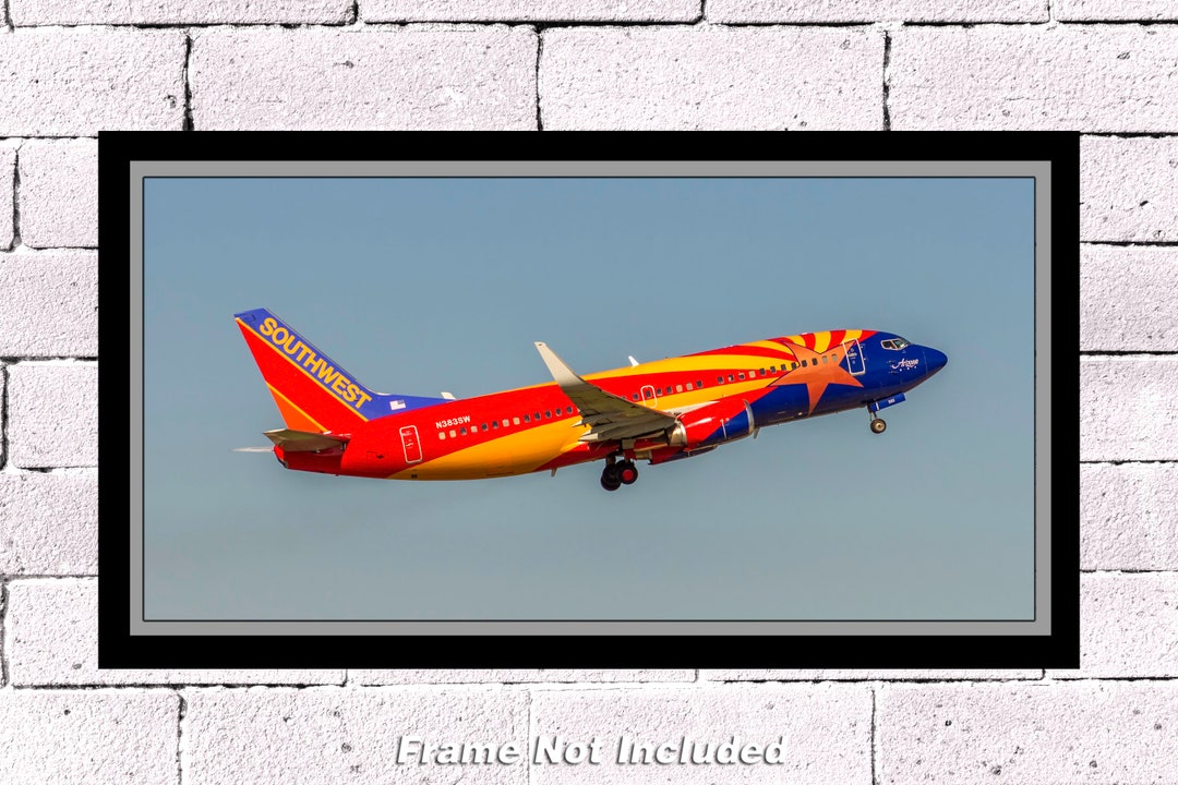 Southwest Airlines Boeing 737 Arizona One Colors 10" X 20" Photograph ...
