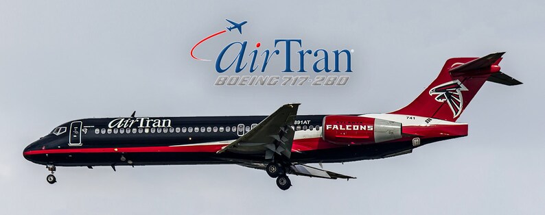 Airtran Airways Boeing 717 Atlanta Falcons Handmade Photo Magnet ...