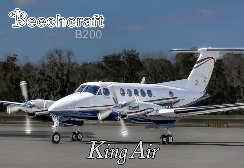 Beechcraft B200 King Air Aircraft Handmade 3.25" X 2.25" Fridge Magnet ...