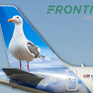 Frontier Airlines Tail Logo Handmade 3.25" X 2.25" Collectible Magnet ...