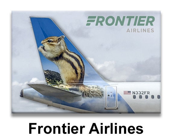 Frontier Airlines Tail Logo Handmade 3.25 X 2.25 - Etsy