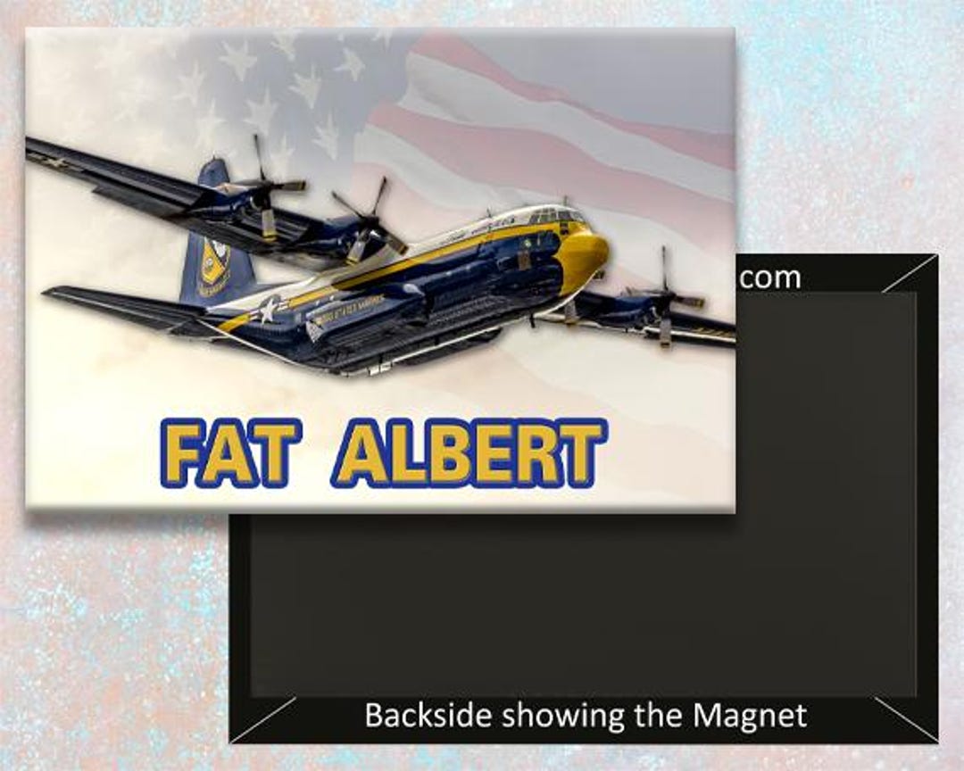 Fat Albert Marine Aircraft Handmade 3.25" X 2.25" Fridge Magnet ...