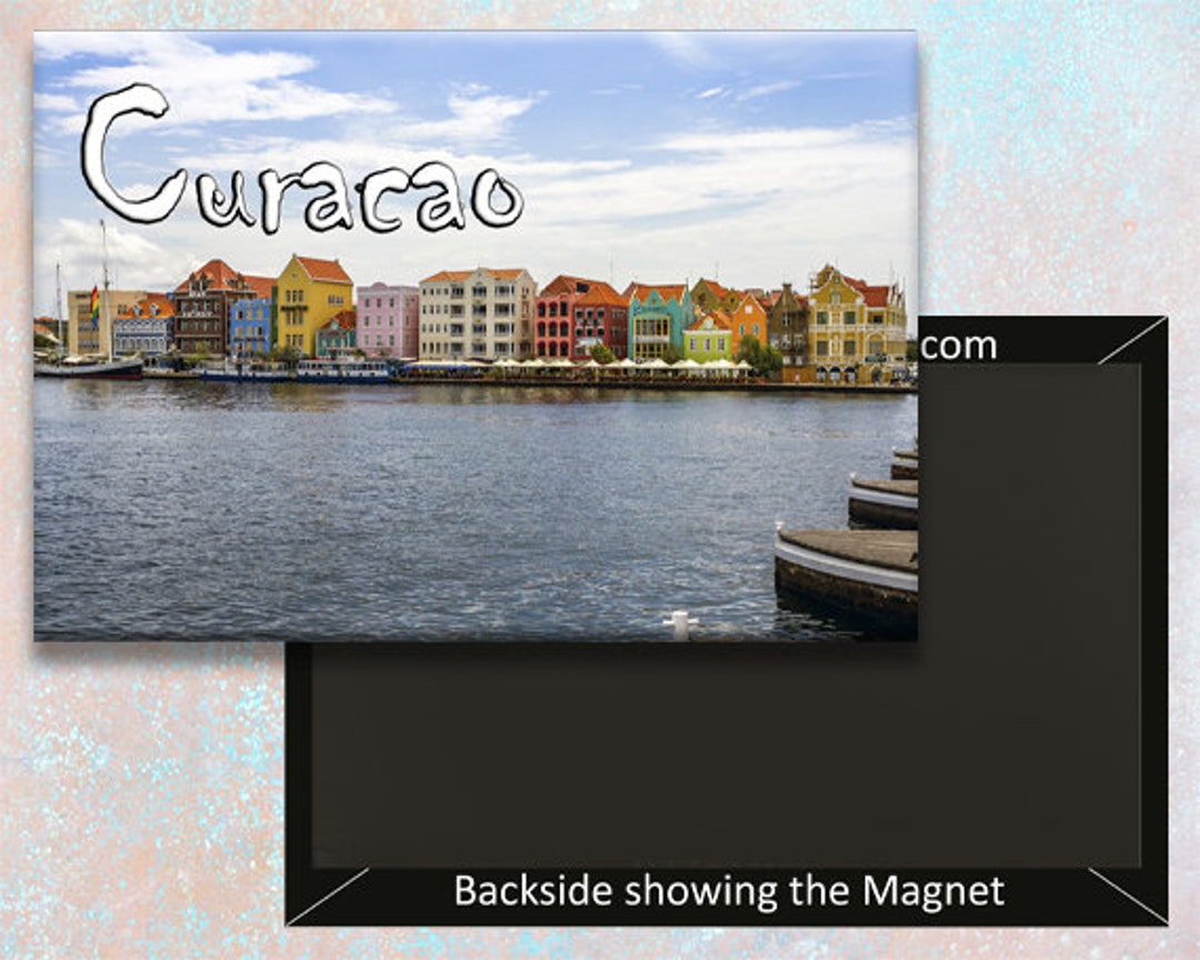 Curacao Waterfront Handmade 3.25" X 2.25" Fridge Magnet (PMD10004) - Etsy