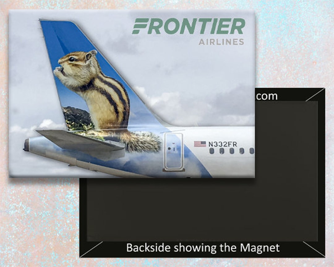 Frontier Airlines Tail Logo Handmade 3.25" X 2.25" Collectible Magnet ...