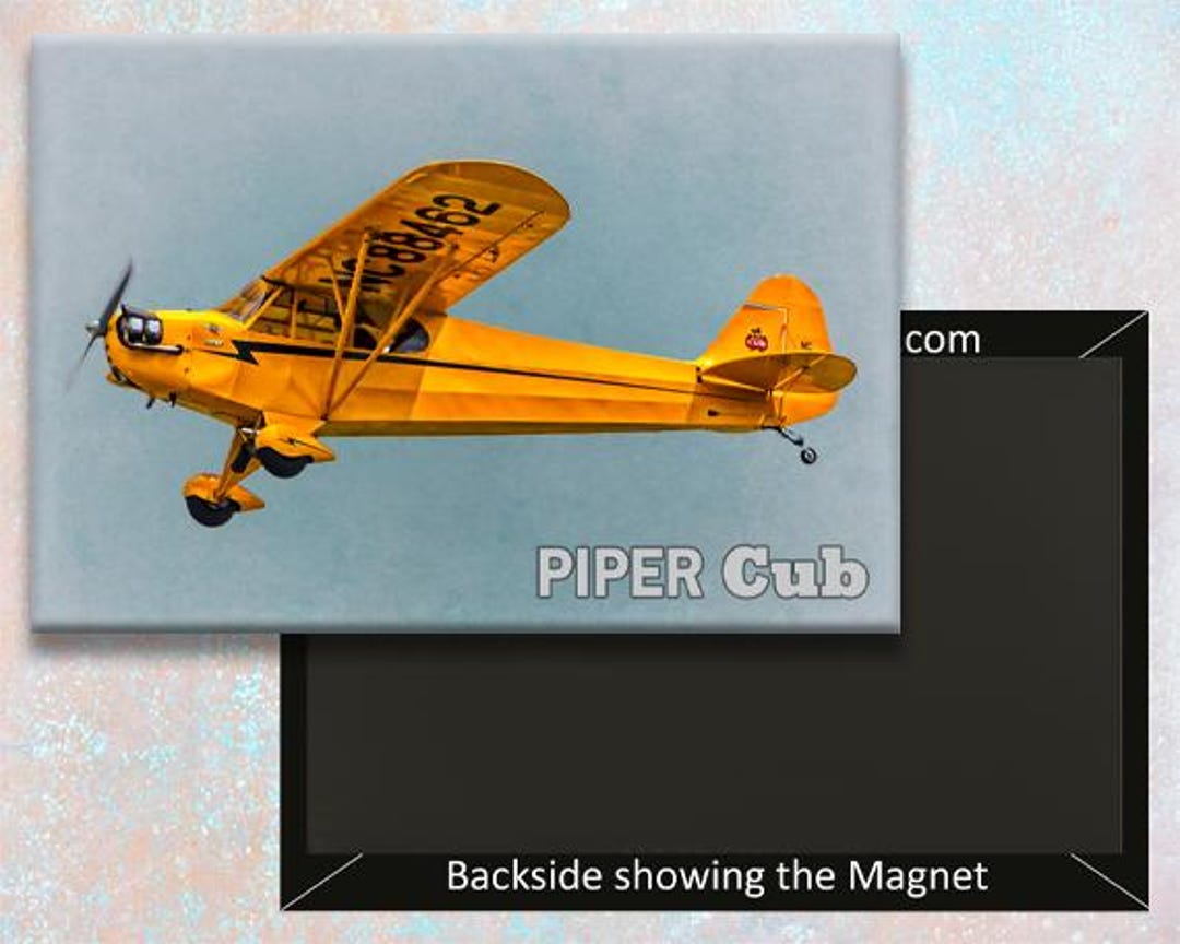 Piper Cub Aircraft Handmade 3.25" X 2.25" Fridge Magnet (GM1004) - Etsy