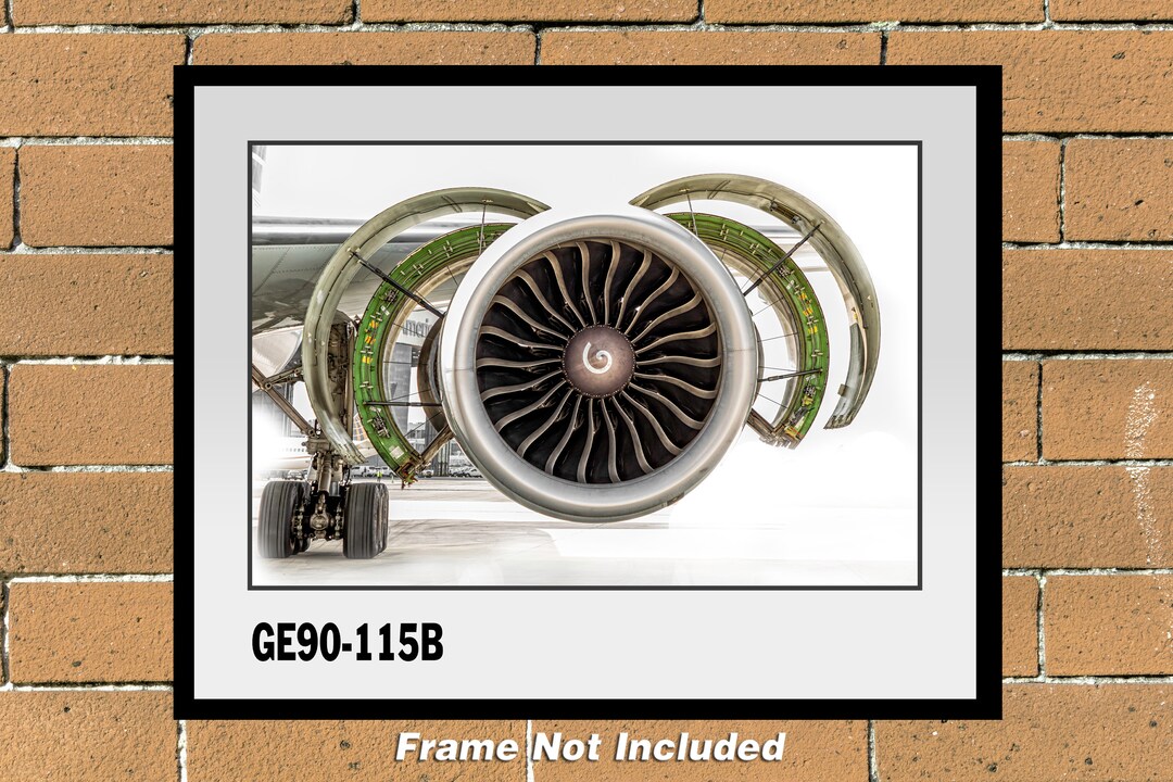 GE90-115B Aircraft Engine Color Photograph GE90-115B11X14 - Etsy