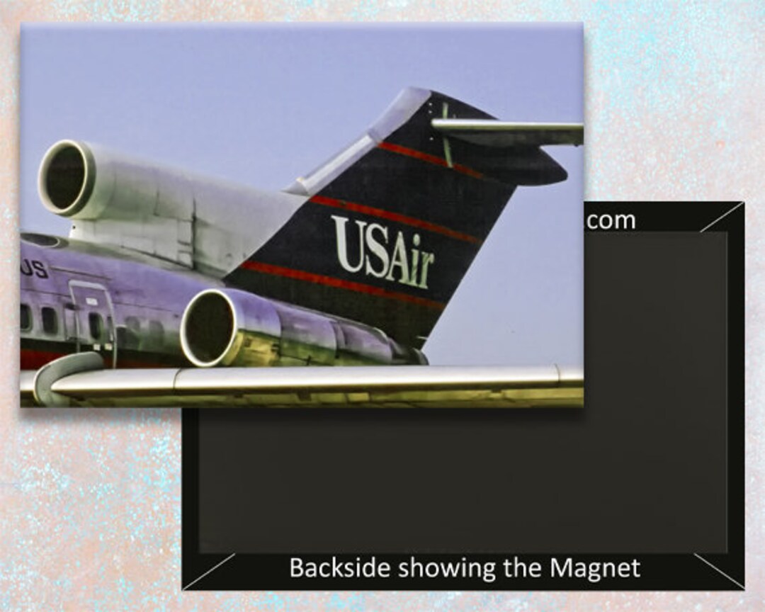 Usair Boeing 727 Tail Logo Handmade 3.25" X 2.25" Fridge Magnet ...