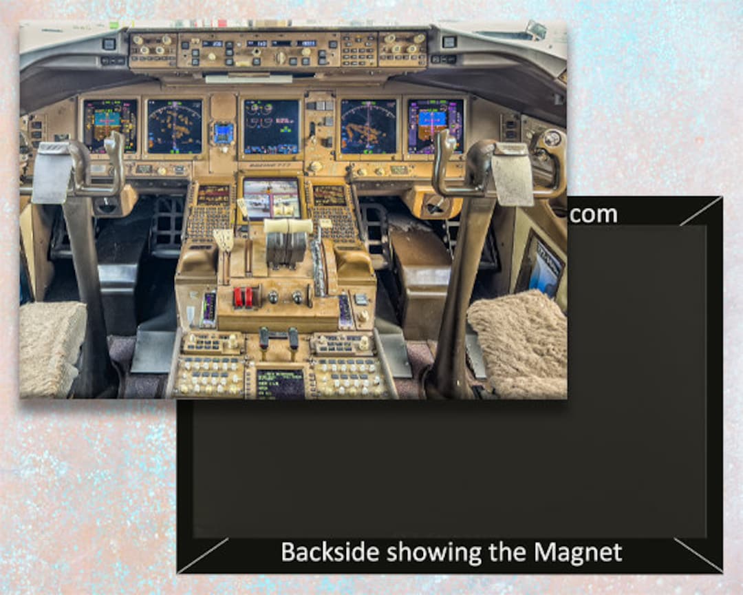 Boeing 777-323 Cockpit Panel Handmade 3.25" X 2.25" Fridge Magnet ...
