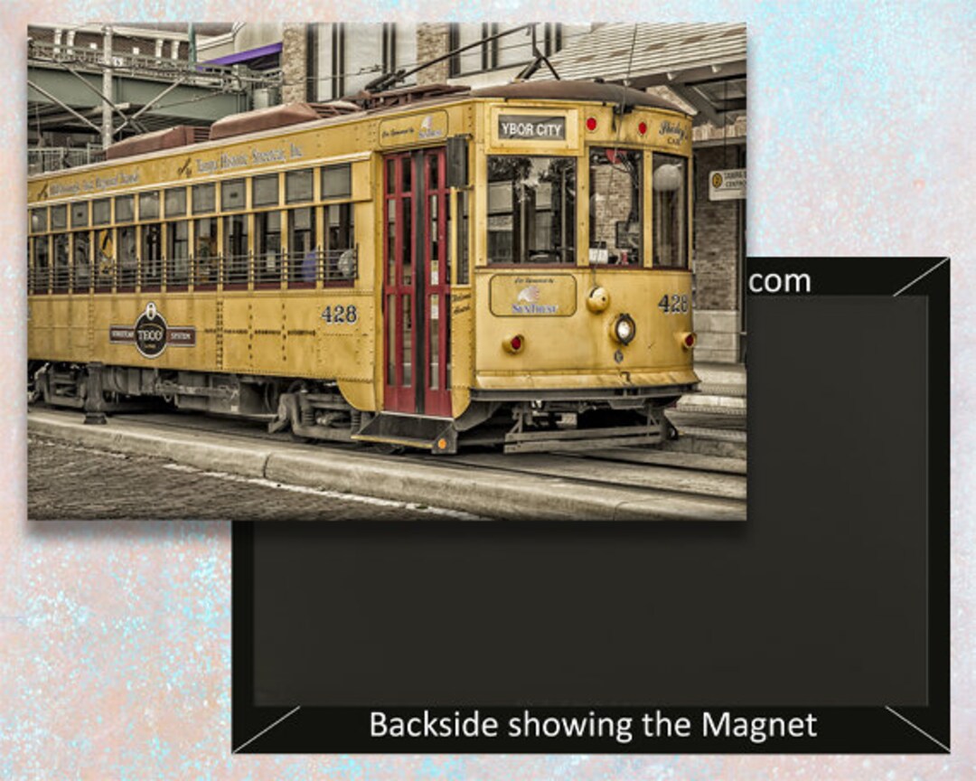 Ybor City Trolley Handmade 3.25" X 2.25" Fridge Magnet (PMD10010) - Etsy