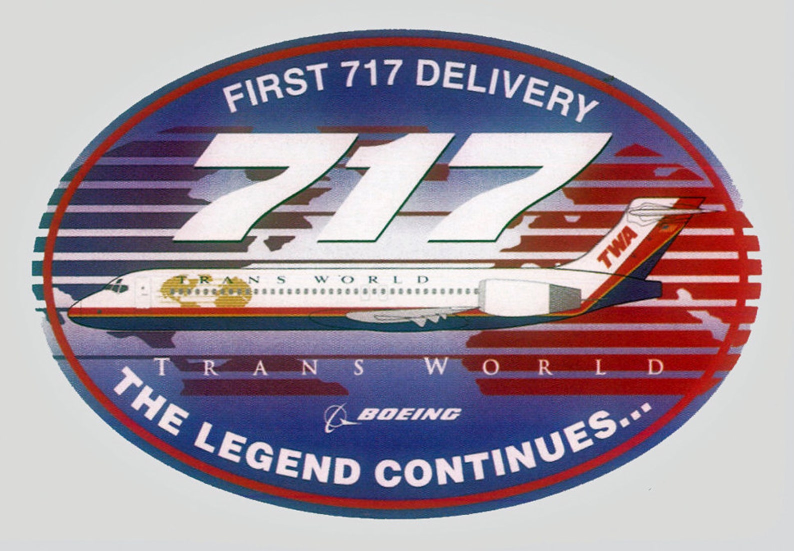 TWA Airlines Boeing 717 Logo Fridge Magnet LM14085 - Etsy