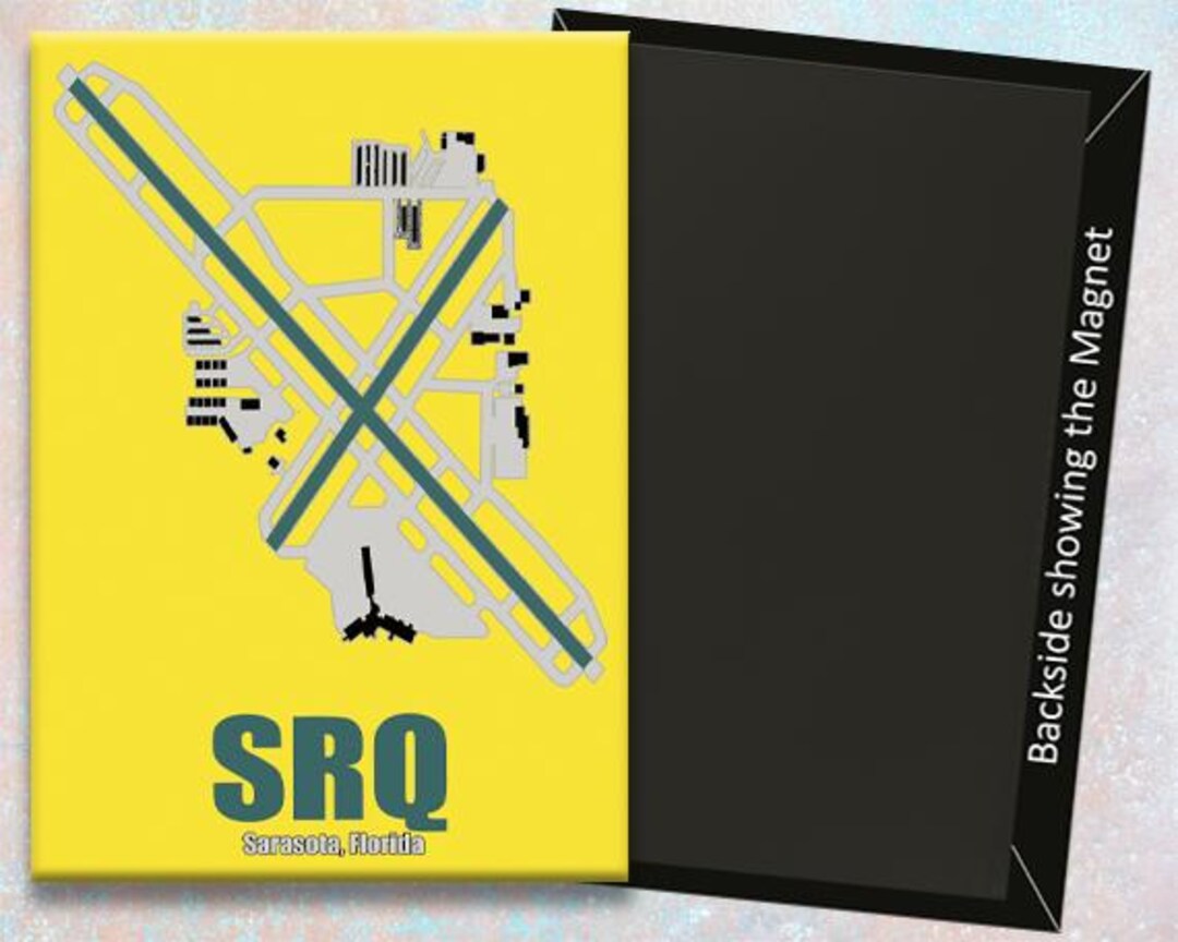 Sarasota Int'l Airport Diagram Map Handmade 3.25" X 2.25" Magnet ...