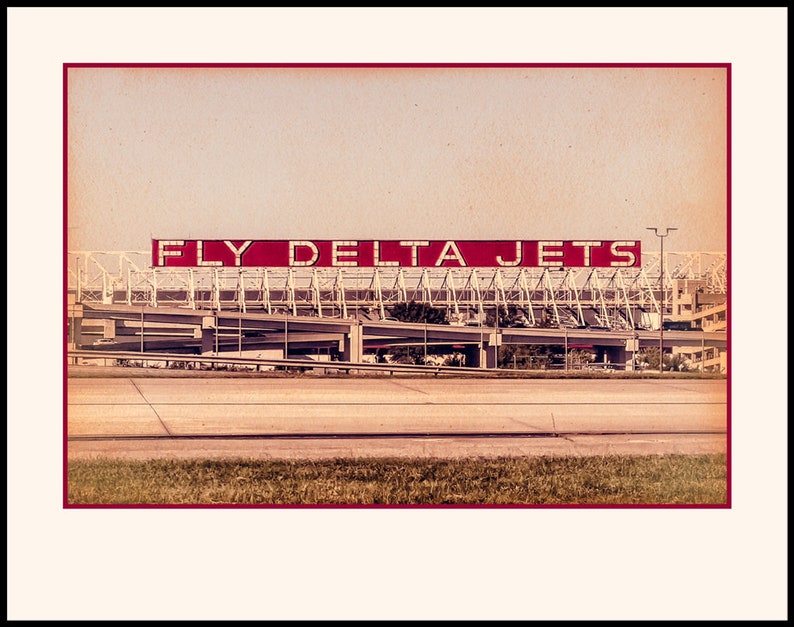 Fly Delta Jets Sign Atlanta GA. 11" X 14" Color Photograph ...