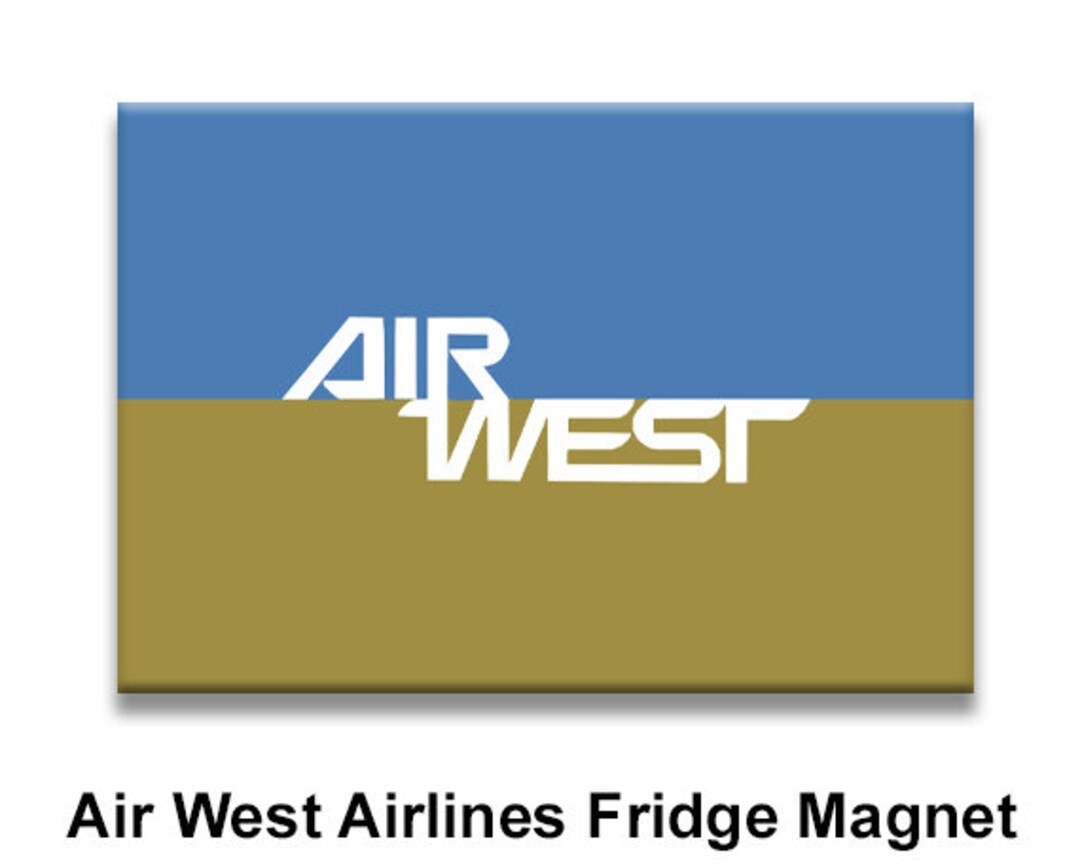 Air West Airlines Logo Handmade 3.25"x2.25" Collectibles Magnet ...