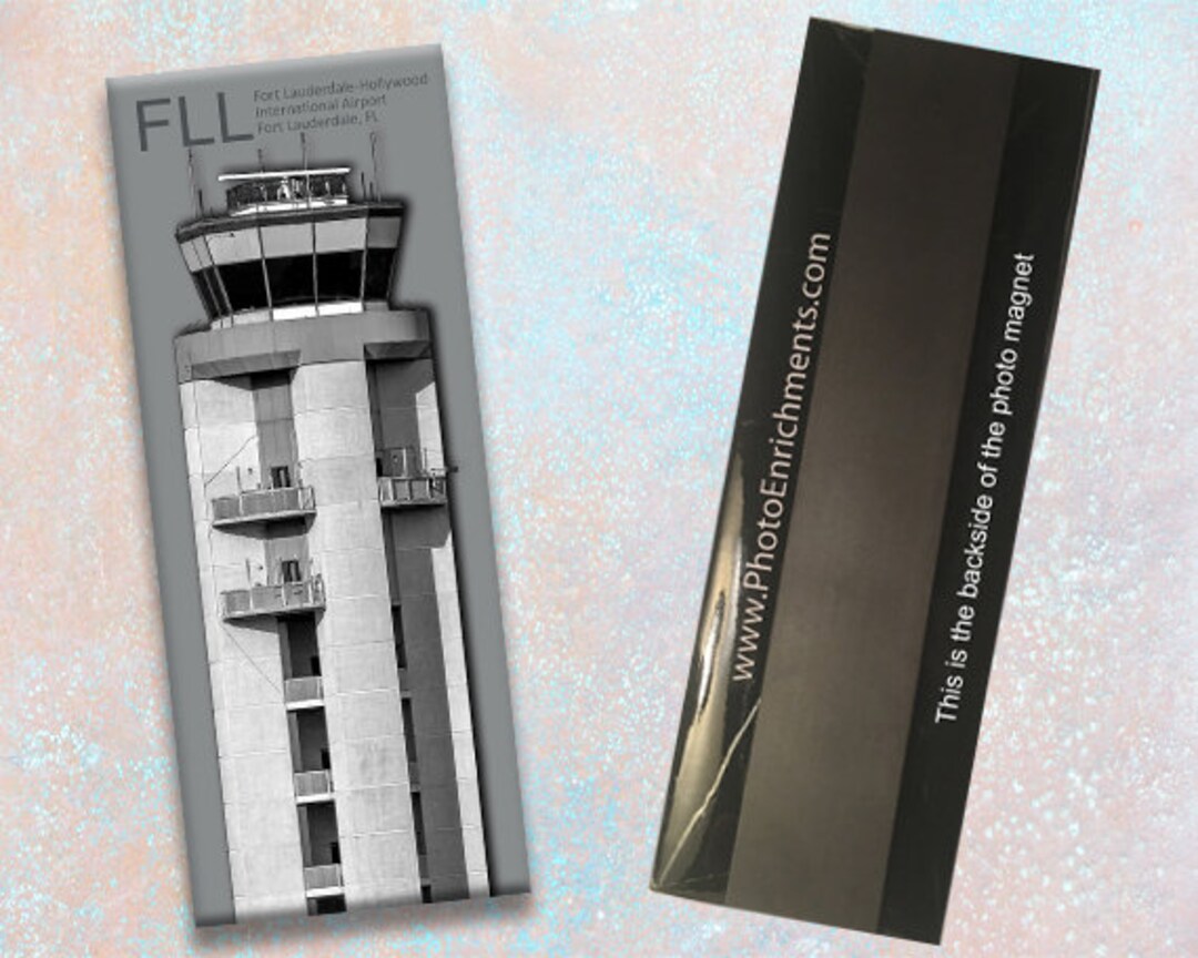 FLL Fort Lauderdale Int'l Airport Tower Handmade 2" X 5" Photo Magnet ...