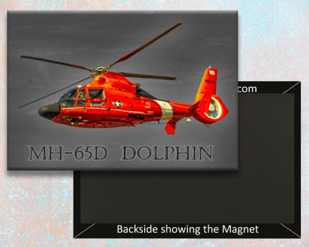 Eurocopter MH-65D Dolphin Handmade 3.25" X 2.25" Fridge Magnet ...