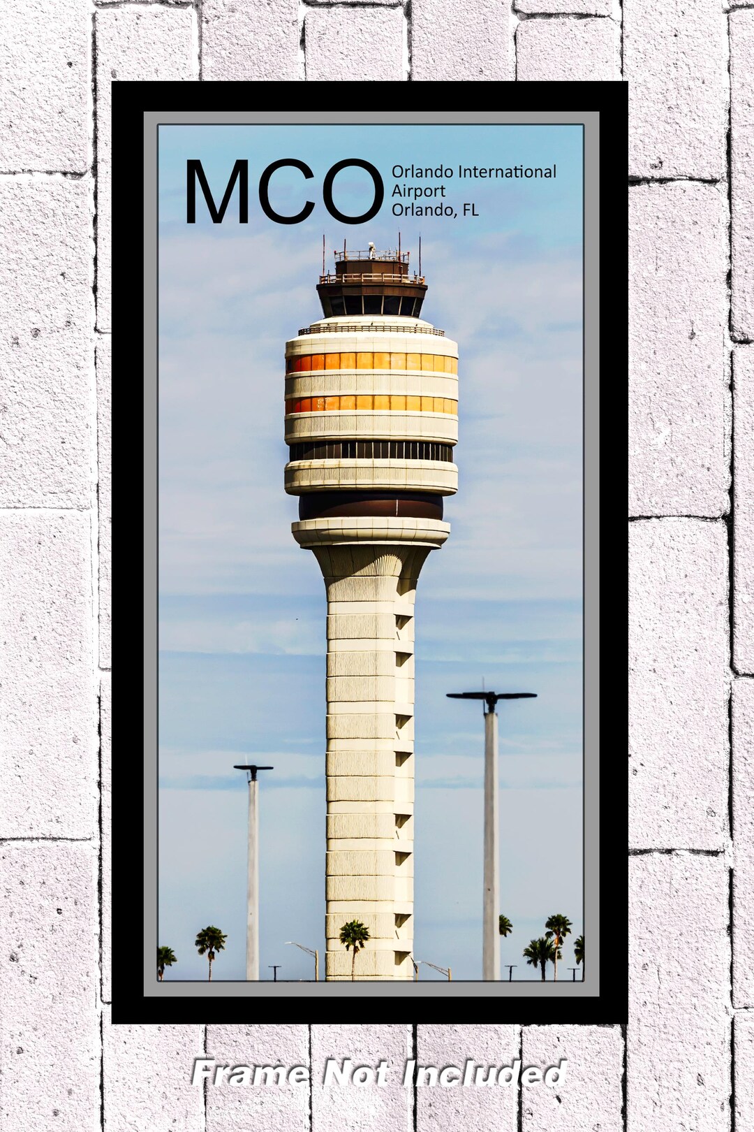 MCO Orlando Int'l Airport Control Tower 10" X 20" Photograph (APPM50006 ...