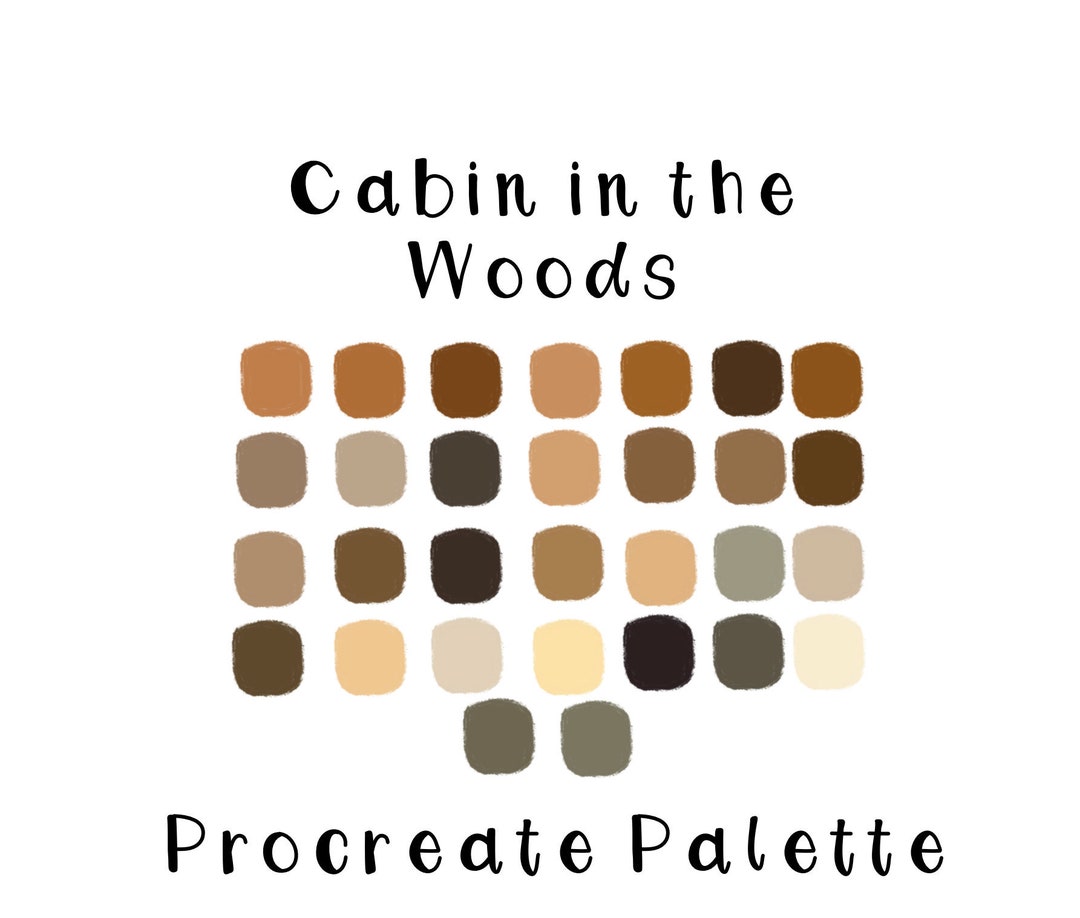 Cabin in the Woods | Procreate Palette | Woodsy Color Palette - Etsy