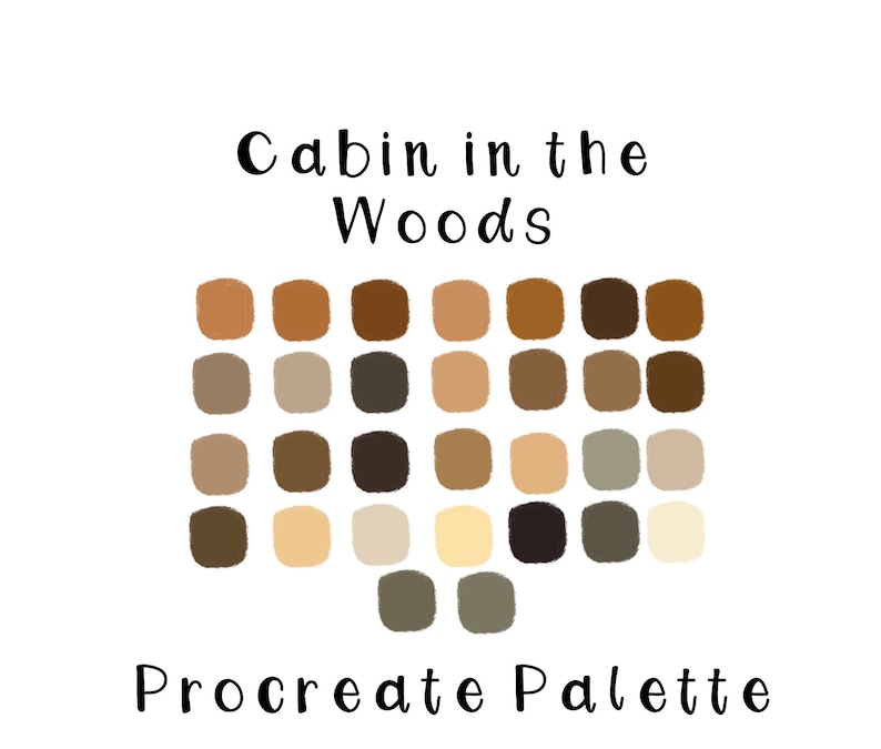 Cabin in the Woods | Procreate Palette | Woodsy Color Palette - Etsy