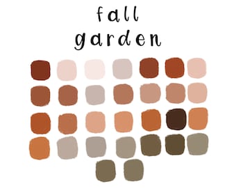 Vintage Fall Procreate Color Palette Lettering Digital Art Digital ...