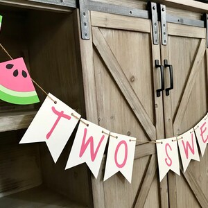 Two Sweet Banner-watermelon Pink Watermelon Two-tti Fruity - Etsy