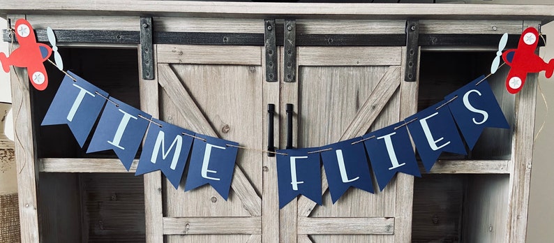 Time Flies Banner-first Birthday Airplane Theme Birthday | Etsy