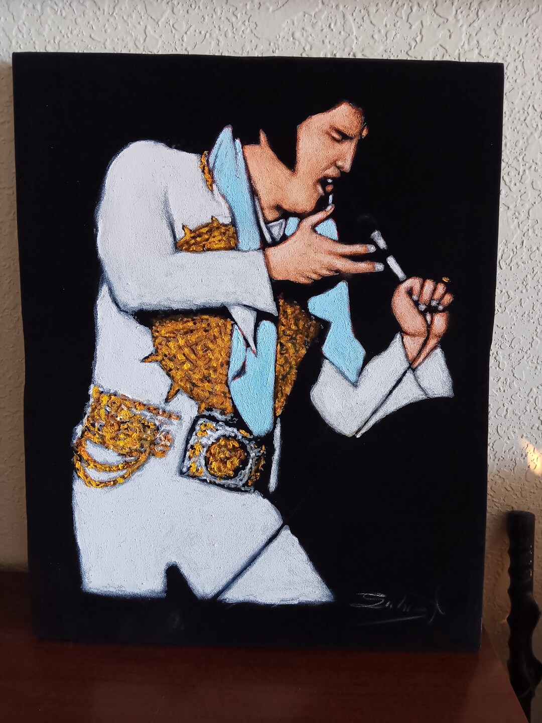 Elvis Presley Last Concert!! With BLUE Scarf and Aztec GOLDEN SUN - Etsy