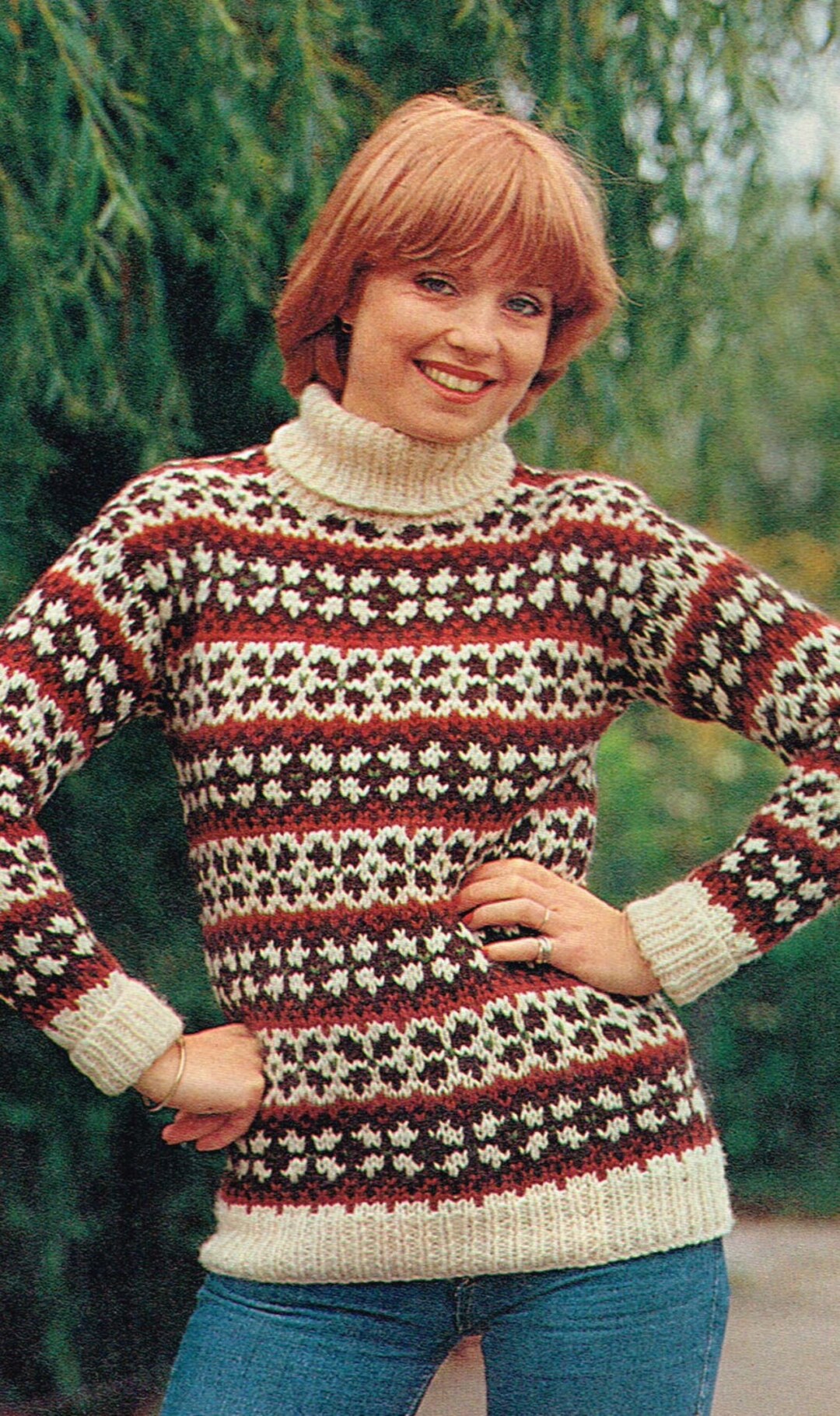 Fair Isle Sweater Patterns for the Whole Family 1970s Vintage Knitting ...
