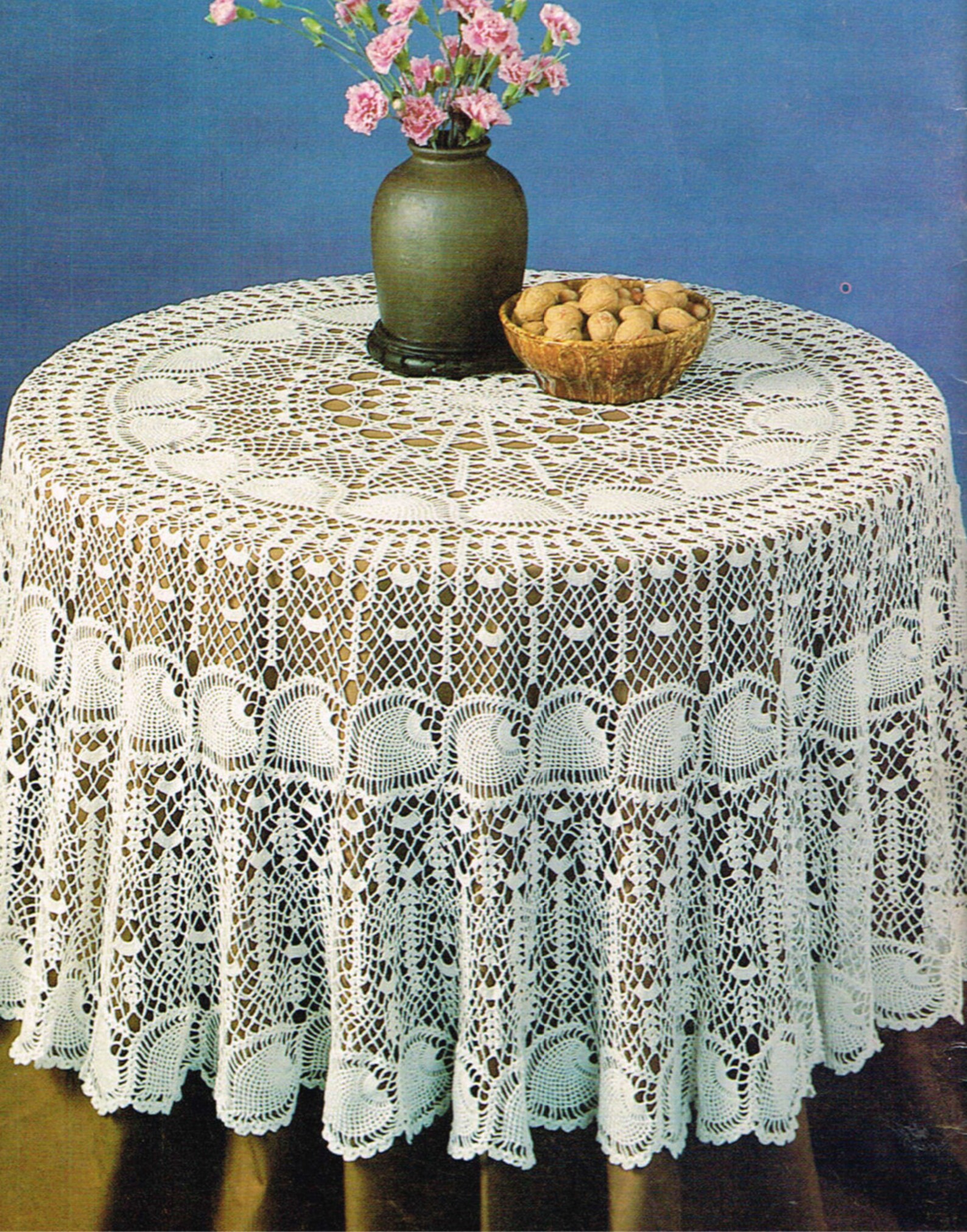 Vintage Crochet Pattern Table Cloth 80's Crochet - Etsy
