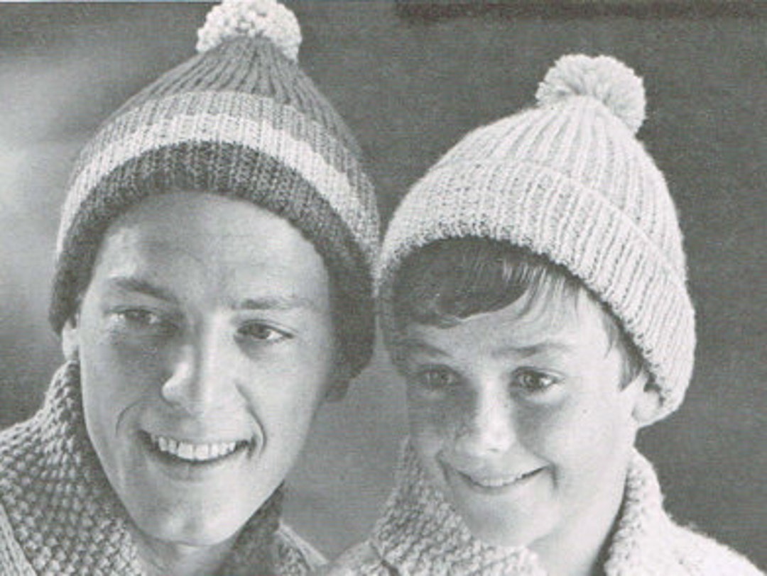 Vintage Knitting Pattern Toques for Adults and Children 60's Knitting ...