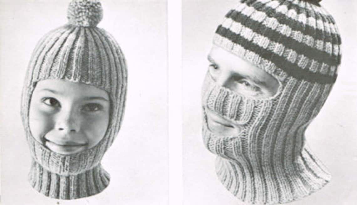Vintage Knitting Pattern Ribbed Helmet PDF Knitting Pattern Knitting ...