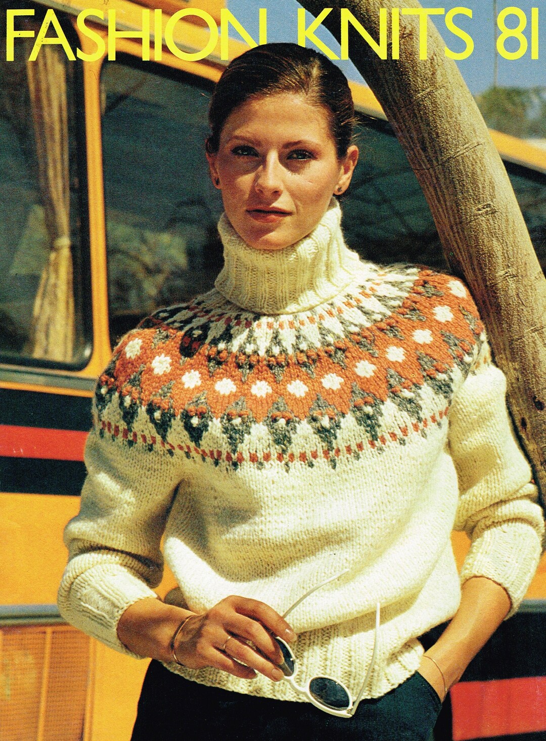 1980's Women's Knitting Patterns: Nordic Sweater Instant Digital ...