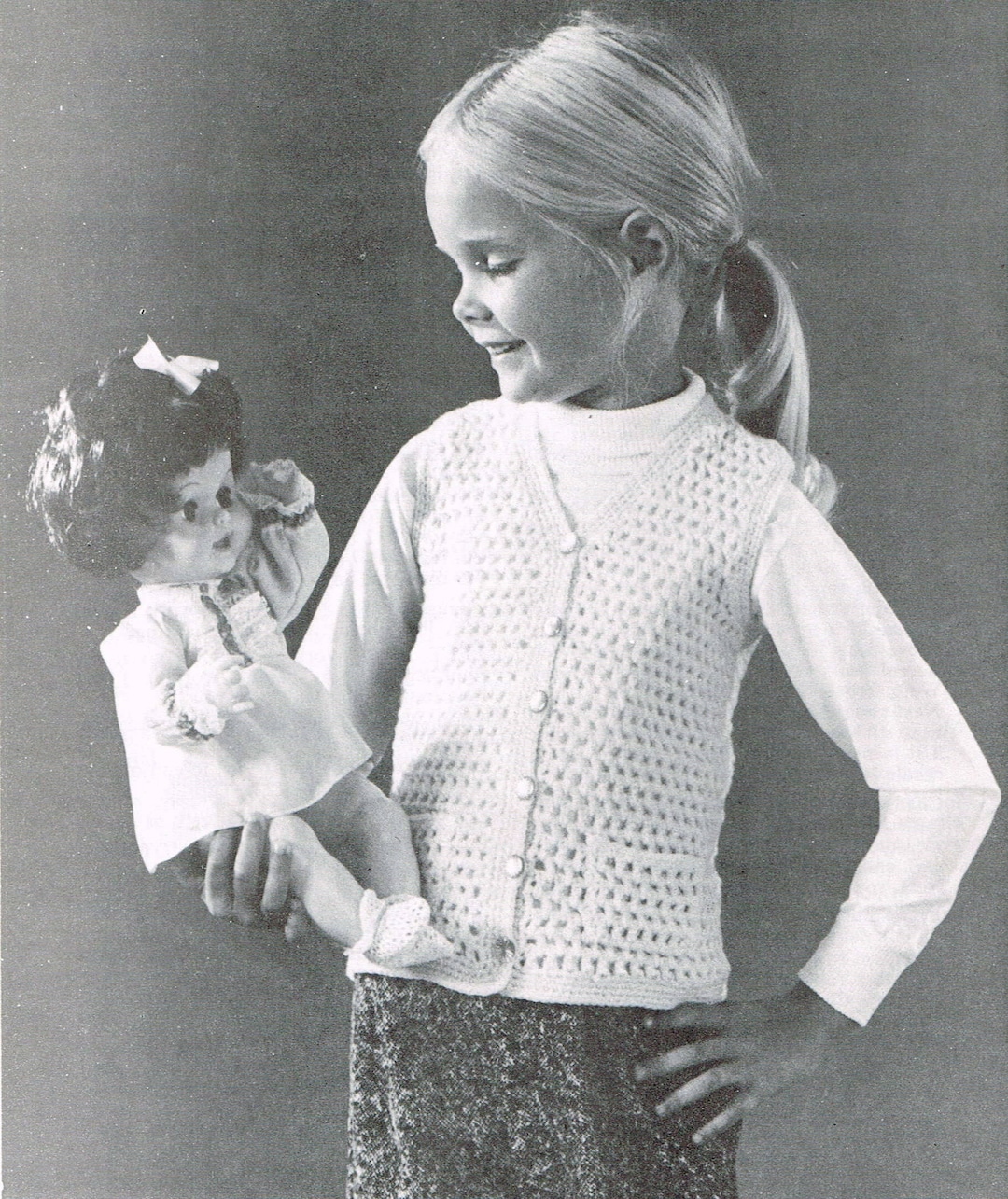 Vintage Crochet Pattern Girls 60s Vest Children's Crochet Patterns PDF ...