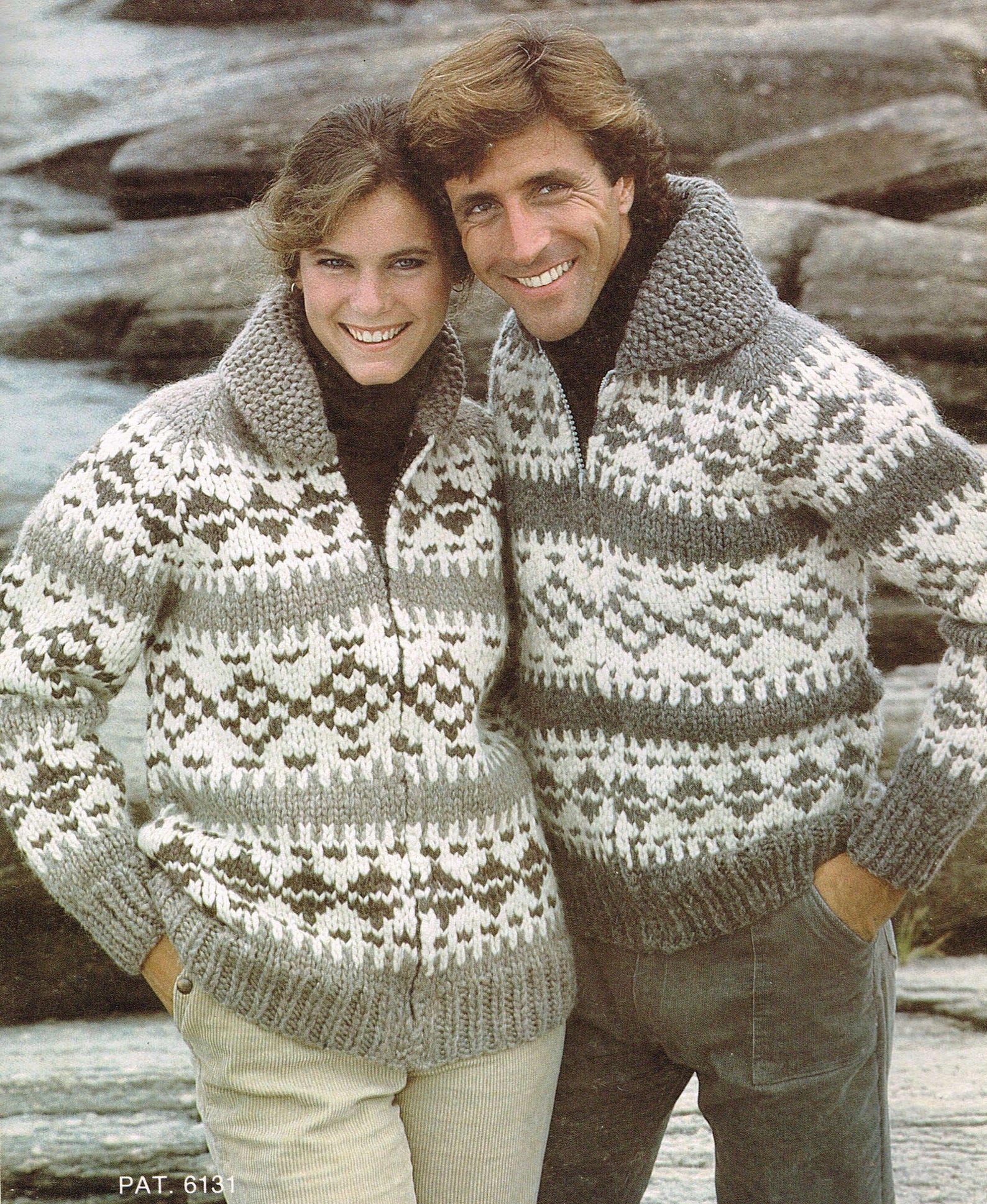 Vintage Cowichan Knitting Pattern Men's and Women's Matching Jackets or ...