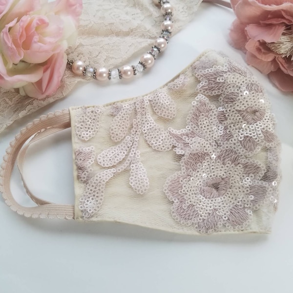 Sequin Face Mask - Etsy