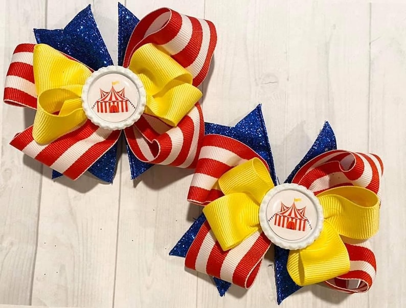 Circus Hair Bow - Etsy