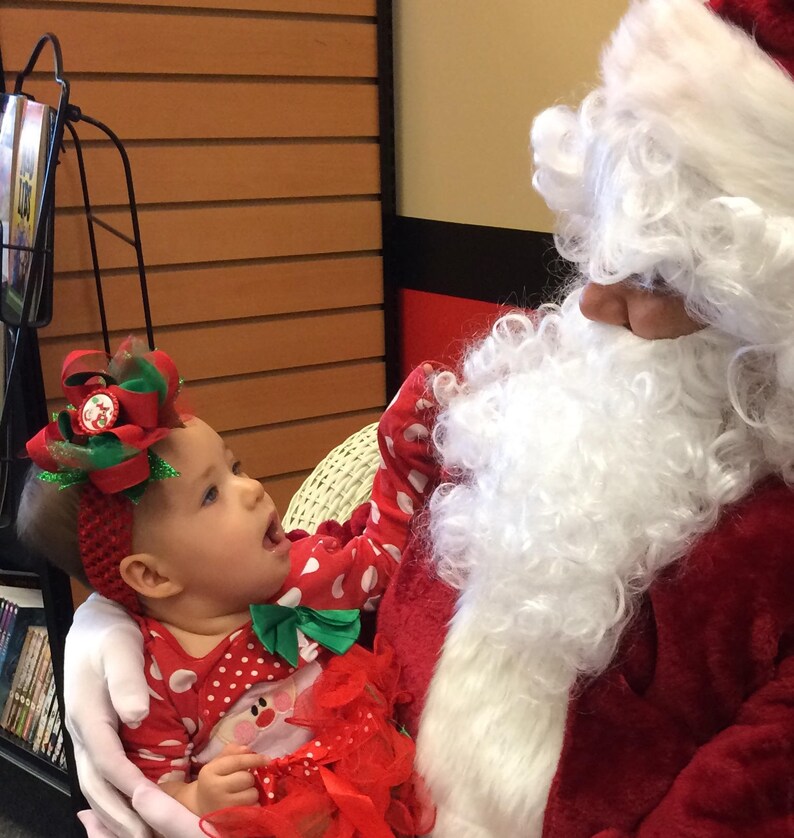 Santa Gingerbread Man or Rudolph Hair Bow - Etsy