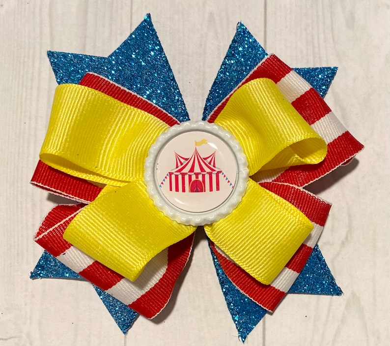 Circus Hair Bow - Etsy