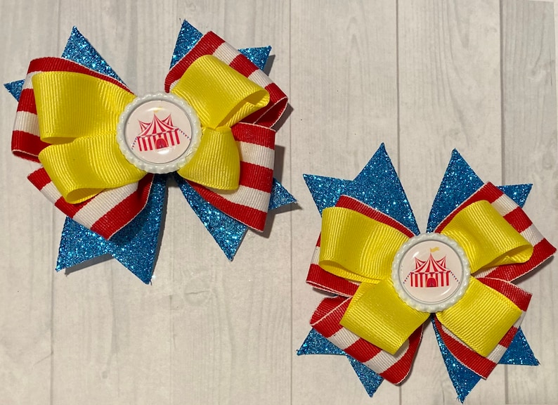 Circus Hair Bow - Etsy