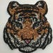 Large Tiger Head Sequined Applique Patch,paillette Patch,sequins Tiger ...