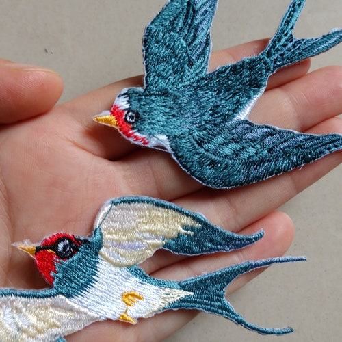 Embroidery Seagull Iron on Appliques Bird Patch - Etsy