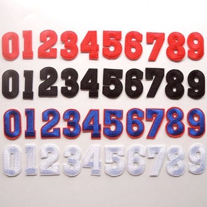 Colorful Embroidered Iron on Numbers Applique Patch,iron on Numerals ...