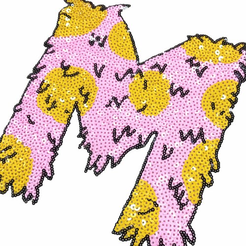 Letter M Sequined Applique Patchpaillette Patchsequins Patch | Etsy