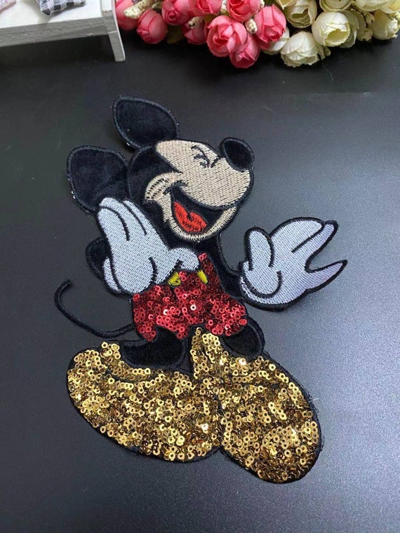 Cartoon Sequined Applique Patchpaillette Patchsequins Mickey | Etsy