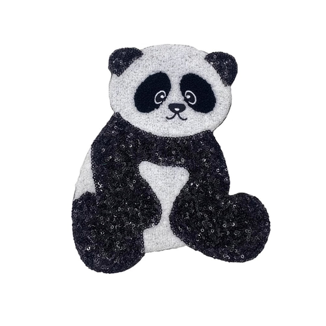 Cute Panda Sequined Applique Patch,paillette Patch,embroidery Panda ...