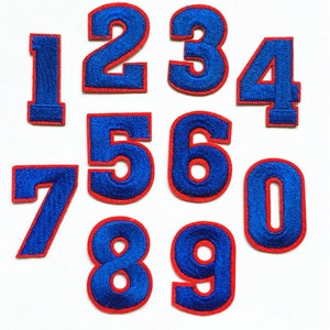 Colorful Embroidered Iron on Numbers Applique Patch,iron on Numerals ...