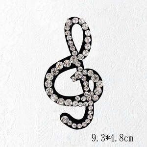 3 Pieces Embroidery Music Note Sequined Beaded Applique Patch,diamond ...