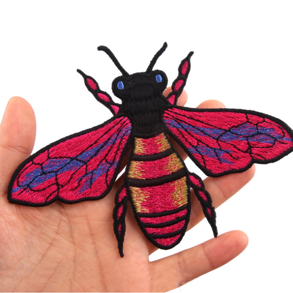 Delicate Bee Embroidered Iron on Applique Patch,embroidery Bees Patch ...