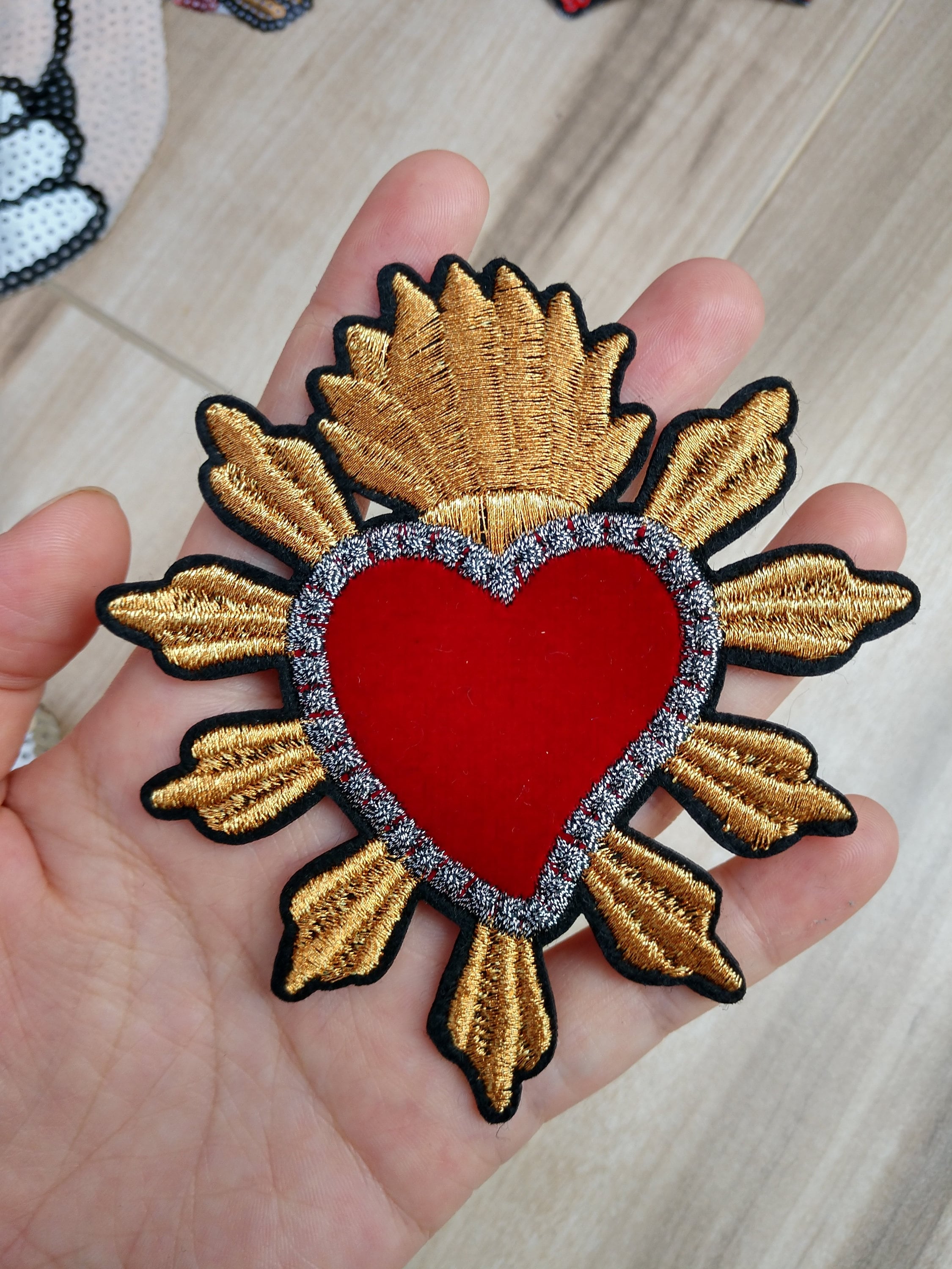 Heart Embroidered Applique Patchembroidery Heart Patch for - Etsy